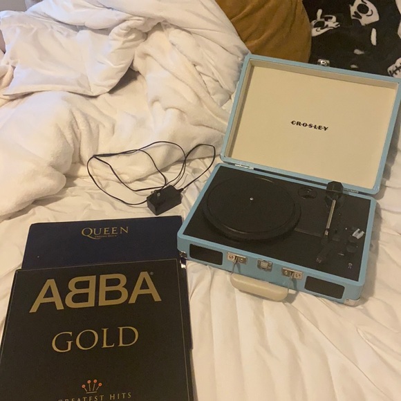 Crosley | Accents | Record Player Plug And Two Records | Poshmark